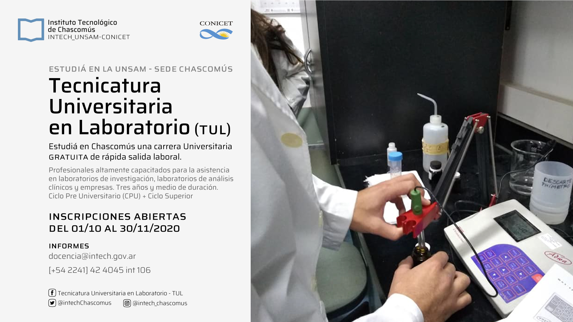 Oferta Académica de la UNSAM en INTECH | INTECH